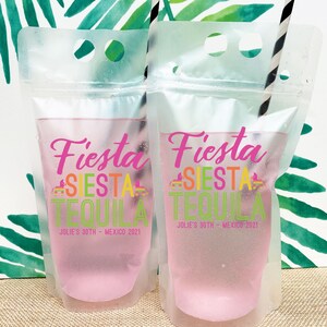 Fiesta Siesta Bachelorette Party Drink Pouch, Mexico Girls Trip Travel ...