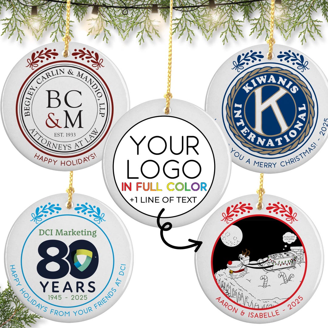Custom Logo Ceramic Ornaments: Corporate Holiday Gifts for Clients ...