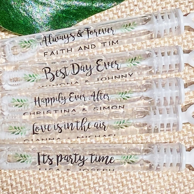Personalized Wedding Bubble Labels for Reception Send-off - Etsy
