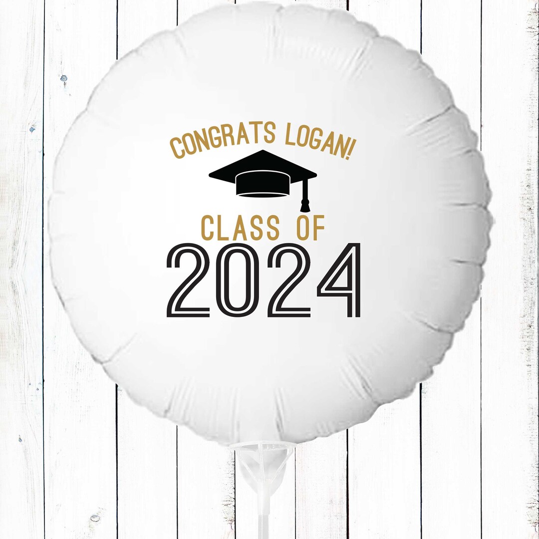 Graduation Party Decorations, Custom Balloons, Congratulations Class of ...