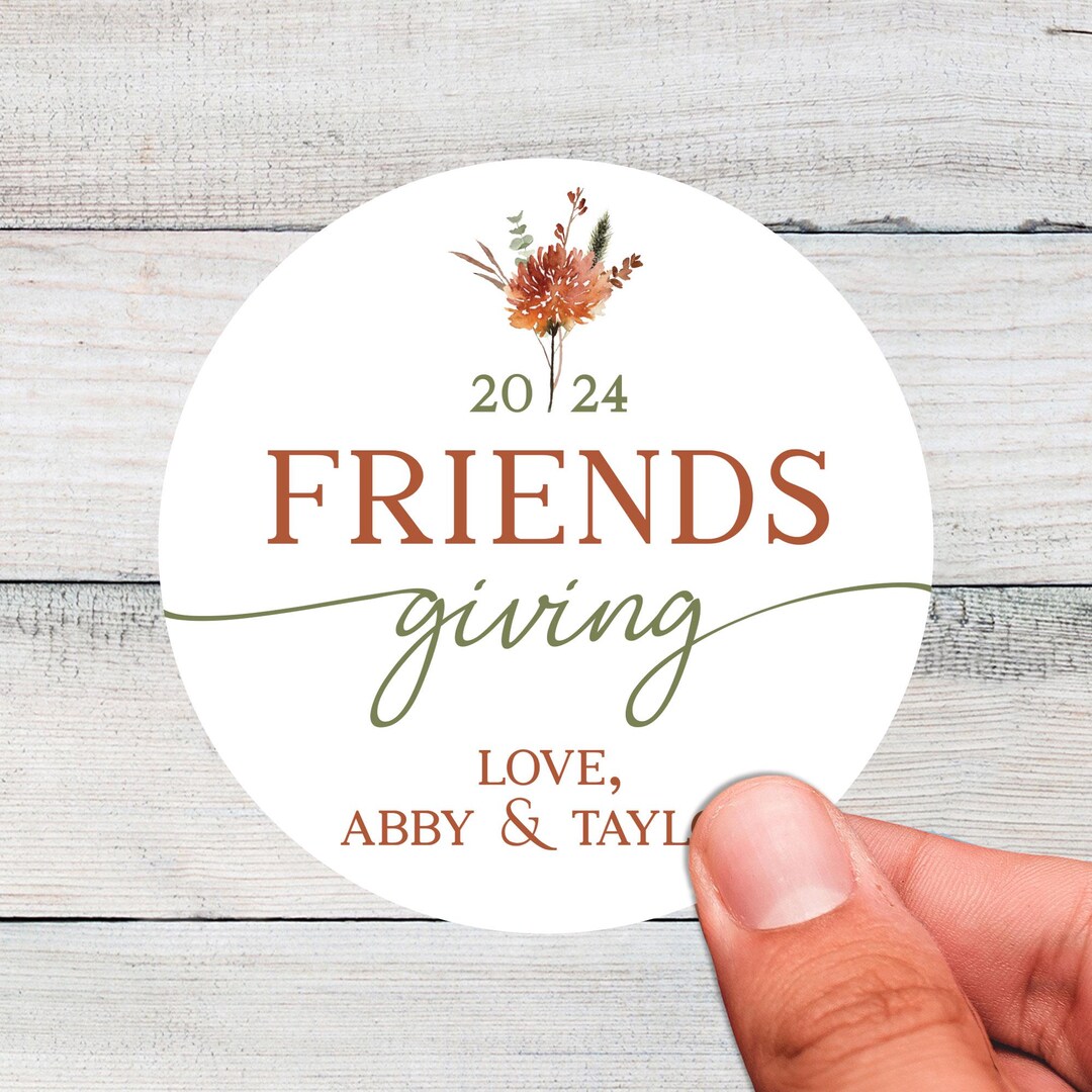 Custom Friendsgiving Labels, Waterproof Cup Stickers for Friend ...