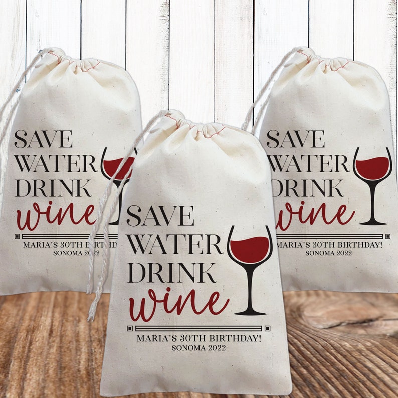 Wine Tasting Girls Trip Gifts - Custom Wine Tote Bag - Napa Birthday ...