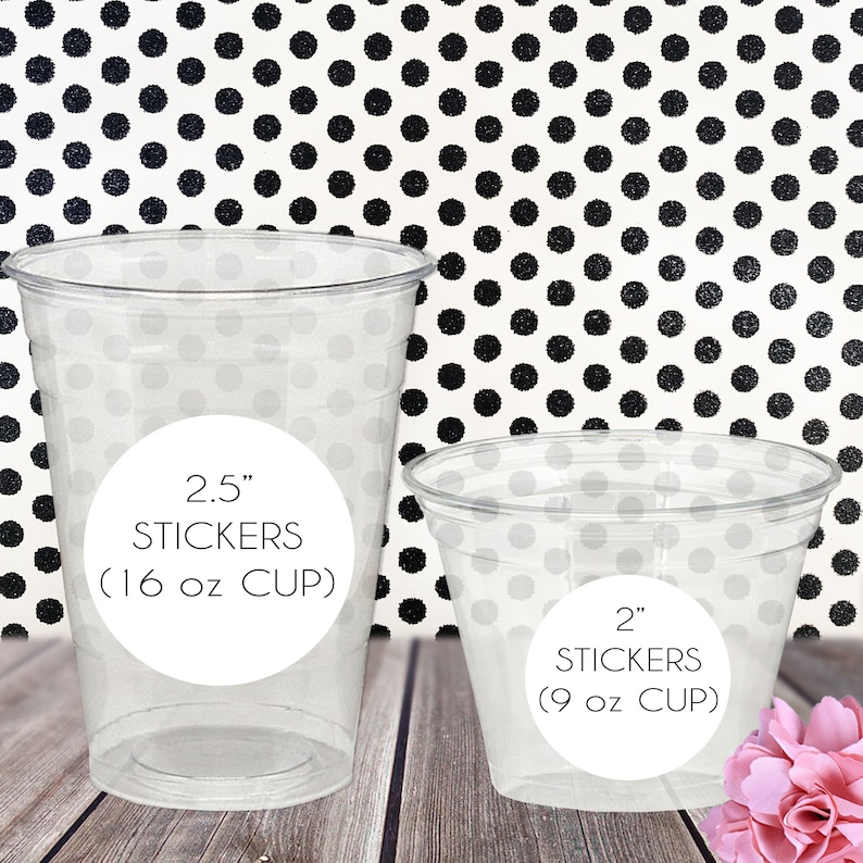 Custom Cup Stickers for Modern Wedding Engagement Party | Etsy