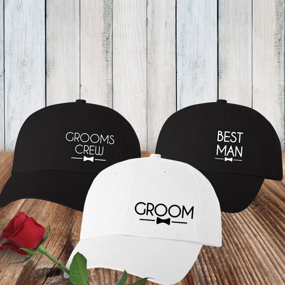 Wedding Party Hats - Groomsman Gifts - Matching Mens Baseball Caps for ...