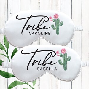 Cactus Bachelorette Party Favors - Personalized Cactus Silk Sleep Masks ...
