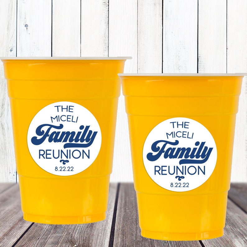 Family Reunion Decor Custom Party Cup Stickers Reunion - Etsy
