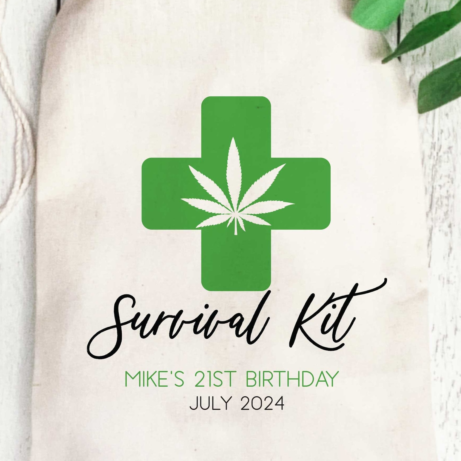 Cannabis Survival Kit Bags, Weed Party Favors, Adult Favor Bags, Custom ...