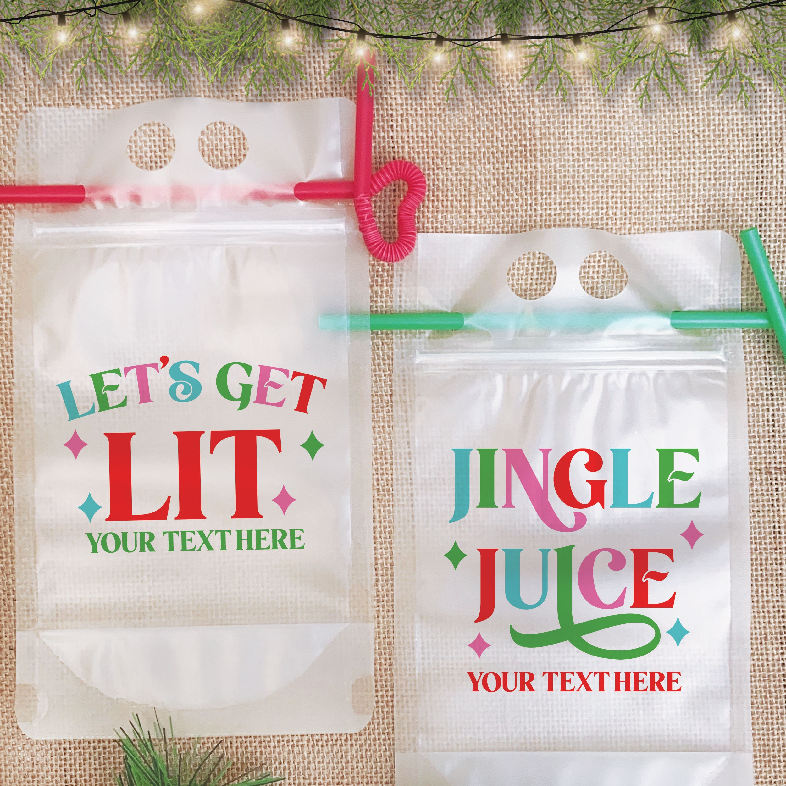 Friendsmas Favors for Christmas Party, Funny Christmas Drink Pouch ...