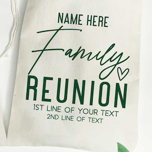 Family Reunion Tote Bags - Personalized Reunion Bags - Custom Tote Bags ...
