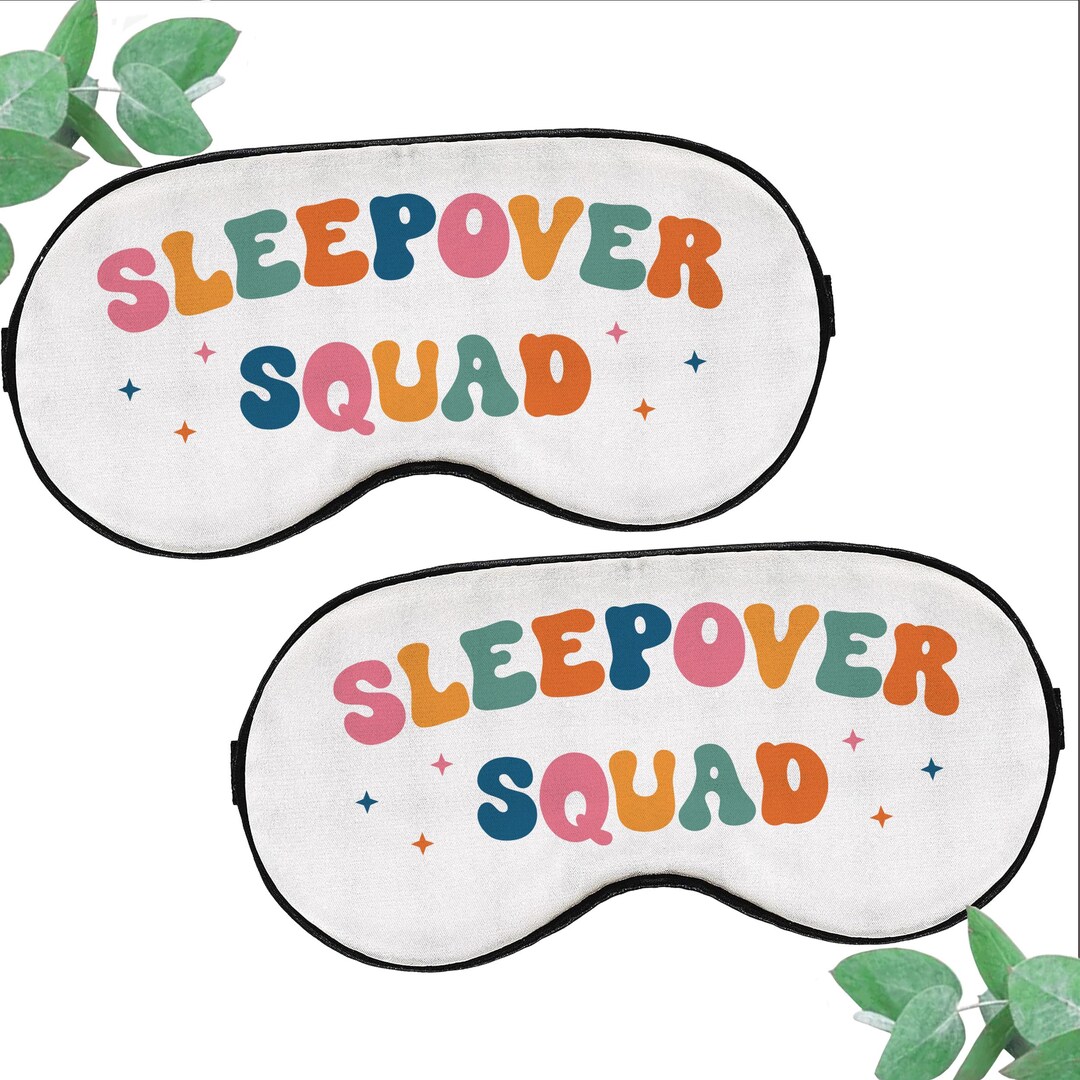 Retro Sleepover Squad Sleep Masks - Slumber Party Favors for Girls ...