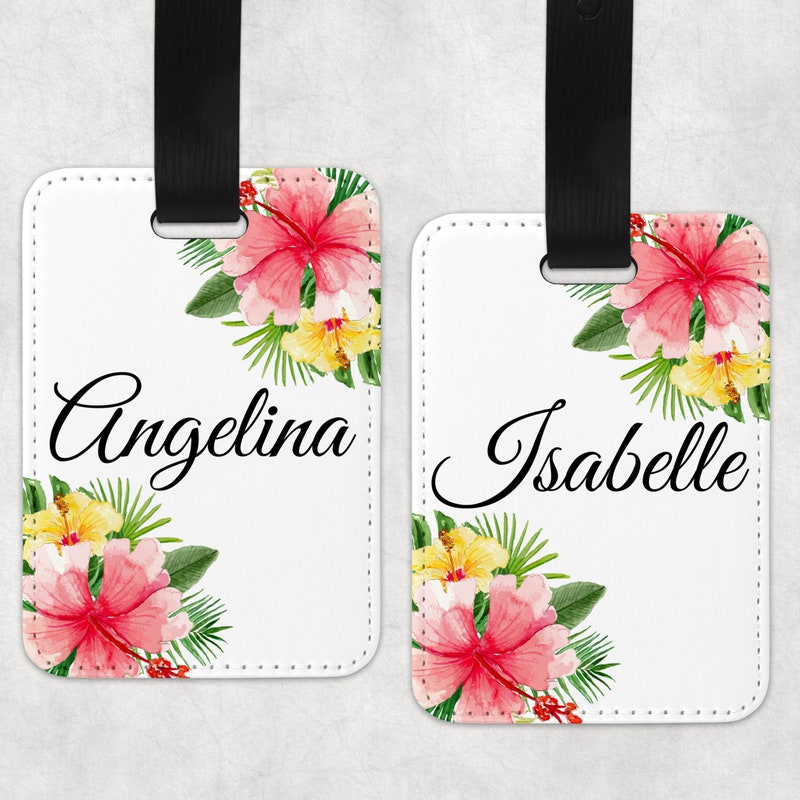 Tropical Name Tag - Etsy