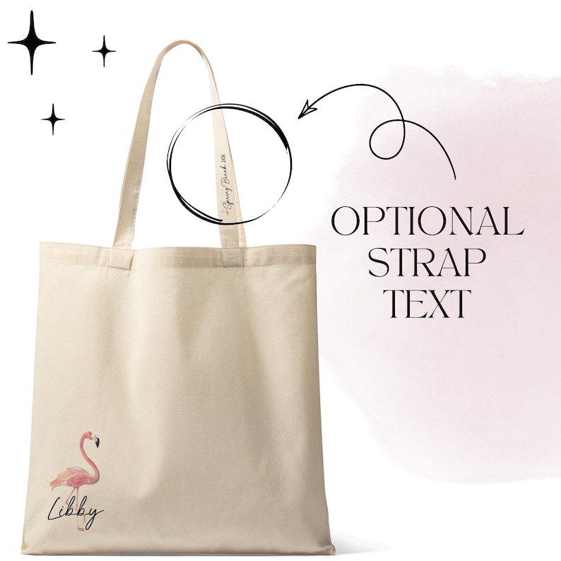 Flamingo Tote Bags With Name | Personalized Bags for Beach Bachelorette ...