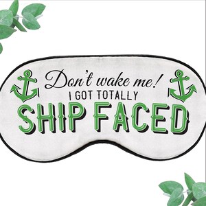 Nautical Ship Faced Sleep Masks, Cruise Vacation Gifts, Nauti ...