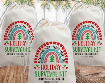 Holiday Survival Kit Bags Christmas Party Bags Thanksgiving - Etsy