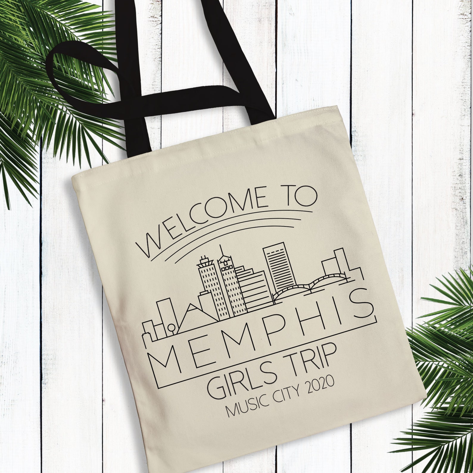 Nashville Wedding Tote Bags Memphis Tennessee Welcome Bags - Etsy