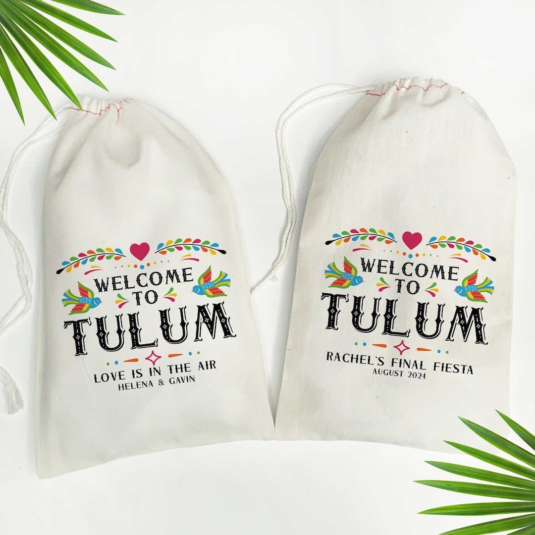 Welcome to Tulum Bags - Custom Mexico Gift Bags - Tulum Wedding Favors ...
