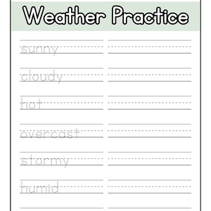 35 Printable Trace and Write Worksheets, for Kindergarden to Early ...