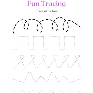 25 Tracing and Line Worksheets, Tracing Practice, Animal Tracing Pages ...