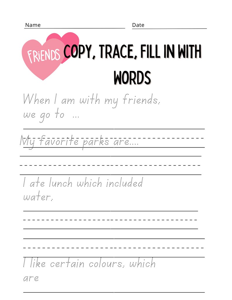 26 Pages Copy and Trace Worksheets, Easy Download, Practice Worksheets ...