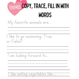 26 Pages Copy and Trace Worksheets, Easy Download, Practice Worksheets ...