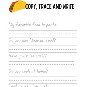 35 Printable Trace and Write Worksheets, for Kindergarden to Early ...