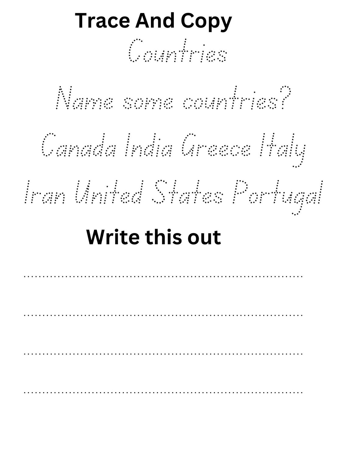 26 Pages Copy and Trace Worksheets, Easy Download, Practice Worksheets ...