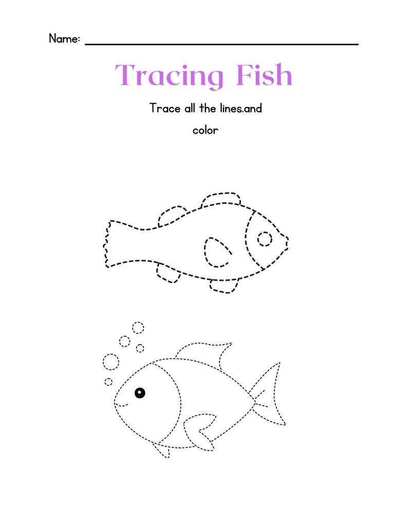 25 Tracing and Line Worksheets, Tracing Practice, Animal Tracing Pages ...