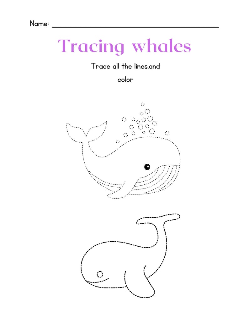 25 Tracing and Line Worksheets, Tracing Practice, Animal Tracing Pages ...