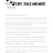35 Printable Trace and Write Worksheets, for Kindergarden to Early ...