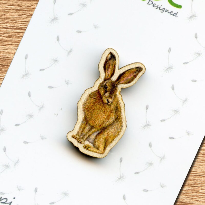Hare Pin - Etsy UK