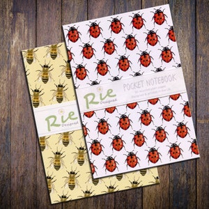 Honey Bees Notebook A6 Recycled Plain Paper Journal Jotter | Etsy UK