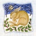 Snowy Brown Hare Christmas Card, Winter Solstice Pagan Yuletide ...