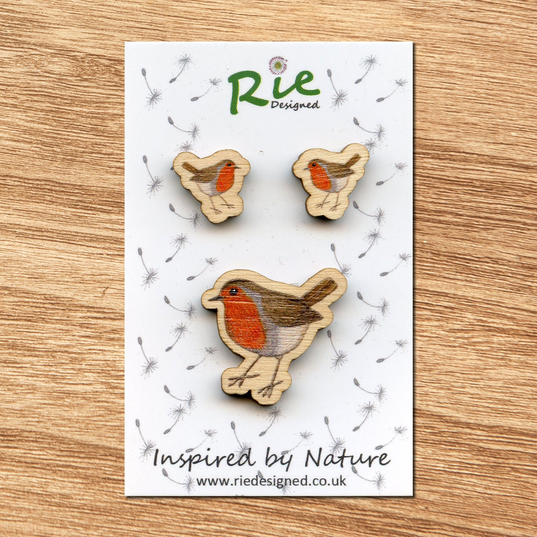 Robin Brooch Wooden Garden Bird Wood Pin Badge Robin - Etsy UK