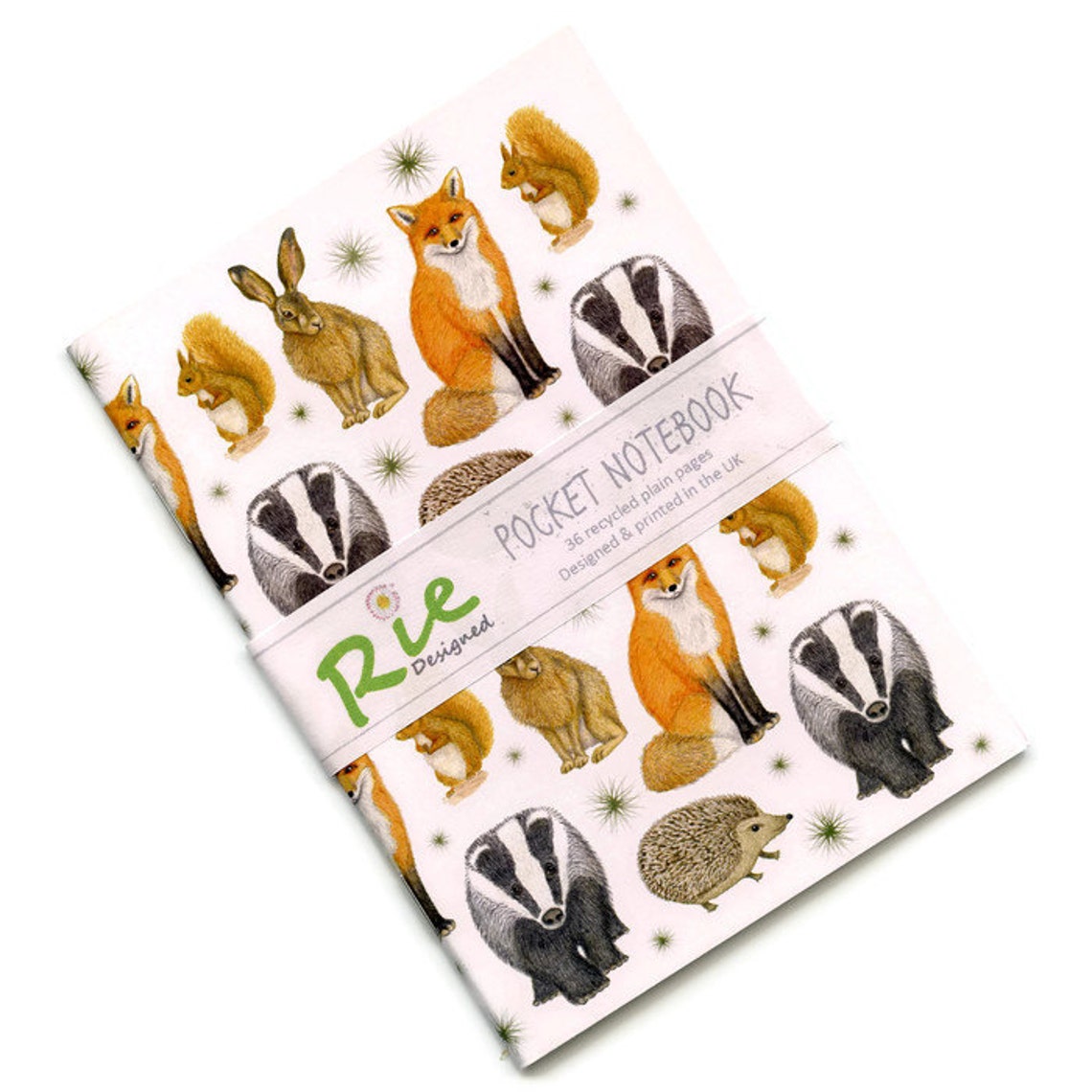 Wild Animals Notebook A6 Recycled Plain Paper Journal Jotter | Etsy