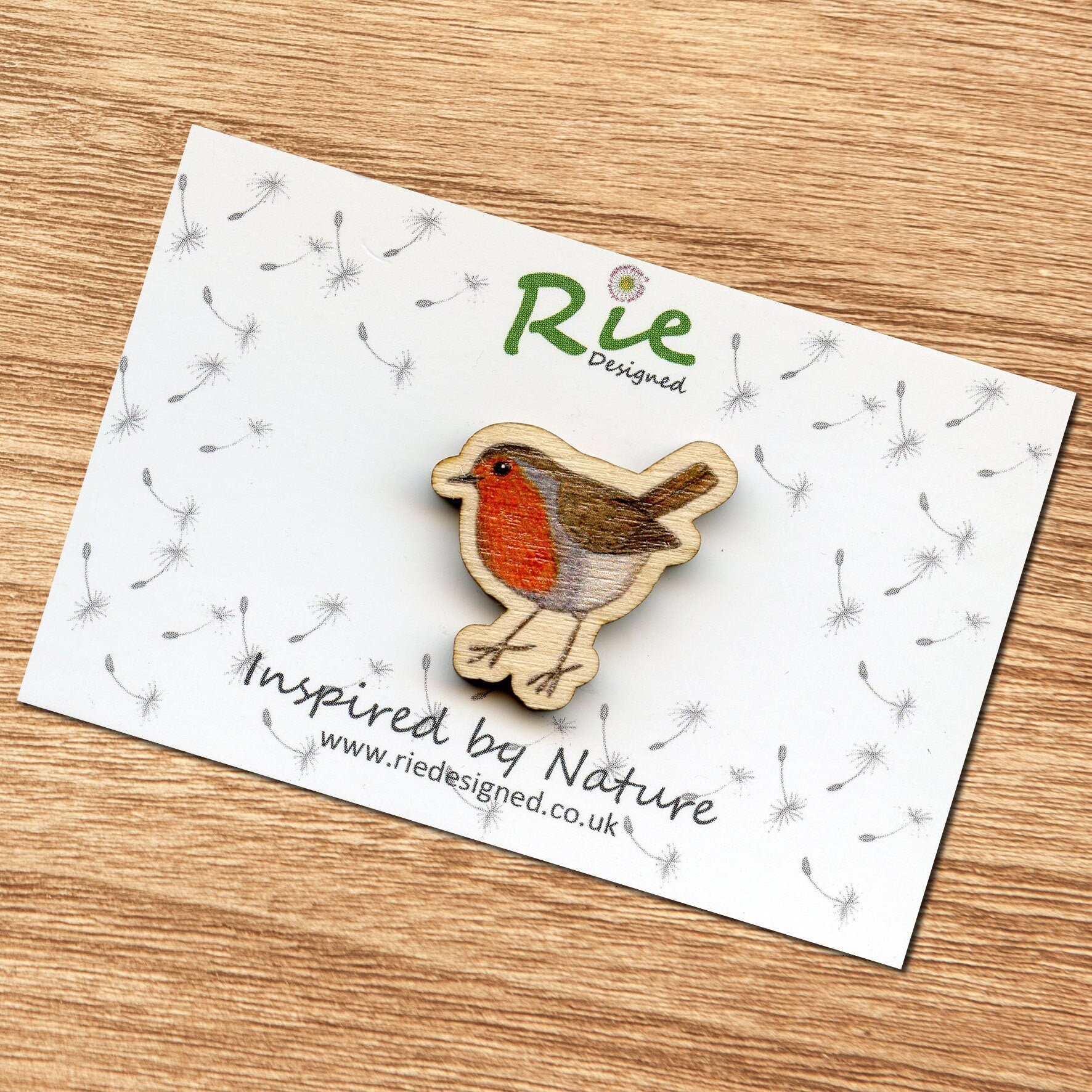 Robin Brooch Wooden Garden Bird Wood Pin Badge Robin - Etsy UK