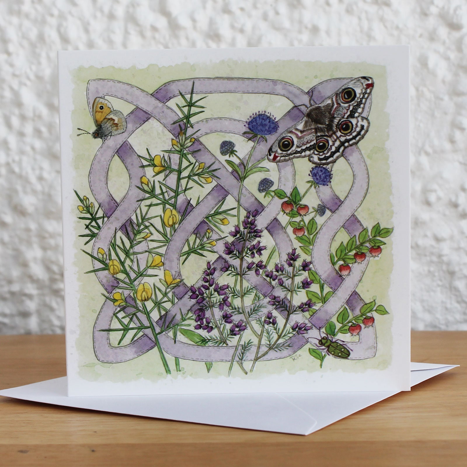 Celtic Knot Card Celtic Flora Heath Wild Flowers With - Etsy