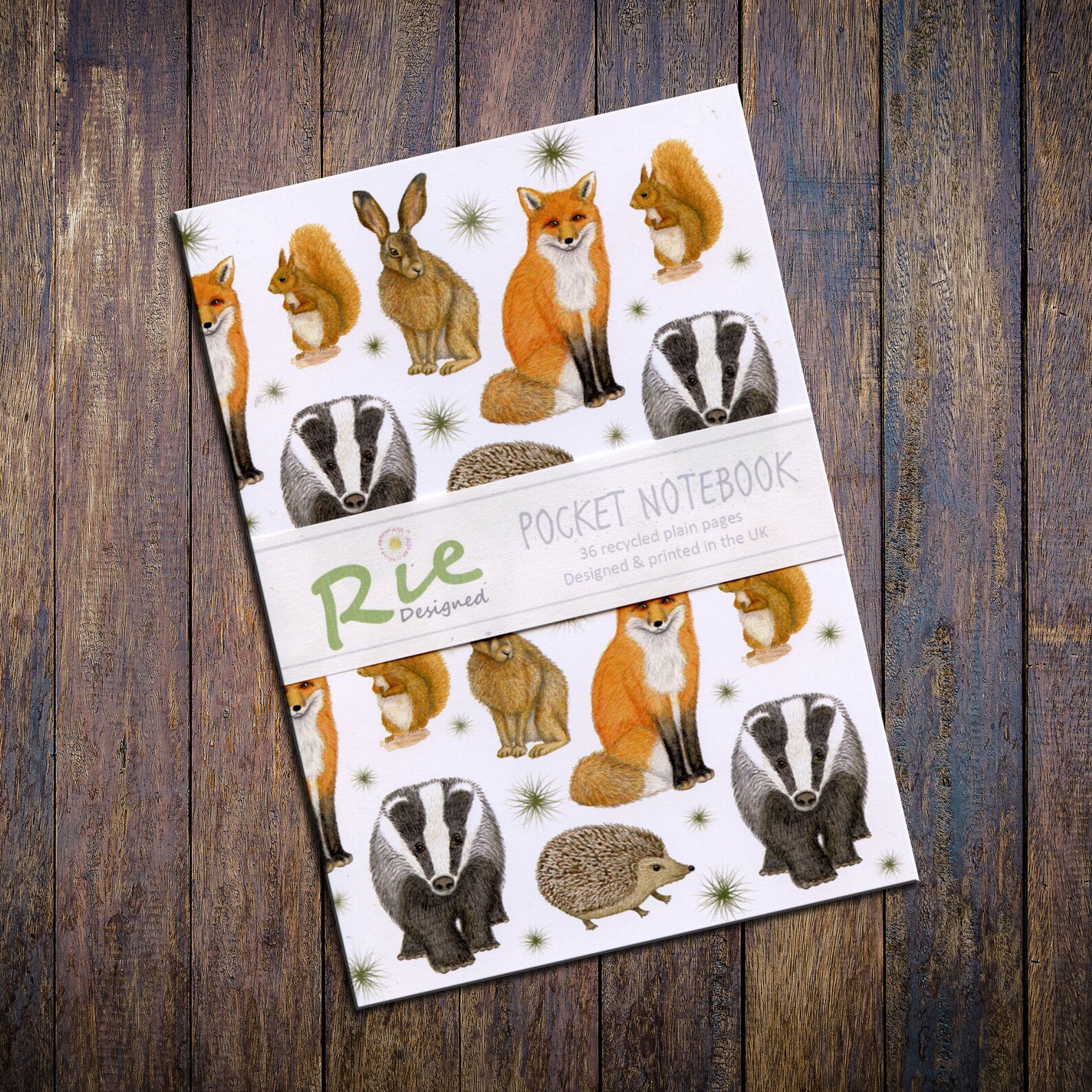 Wild Animals Notebook A6 Recycled Plain Paper Journal Jotter | Etsy