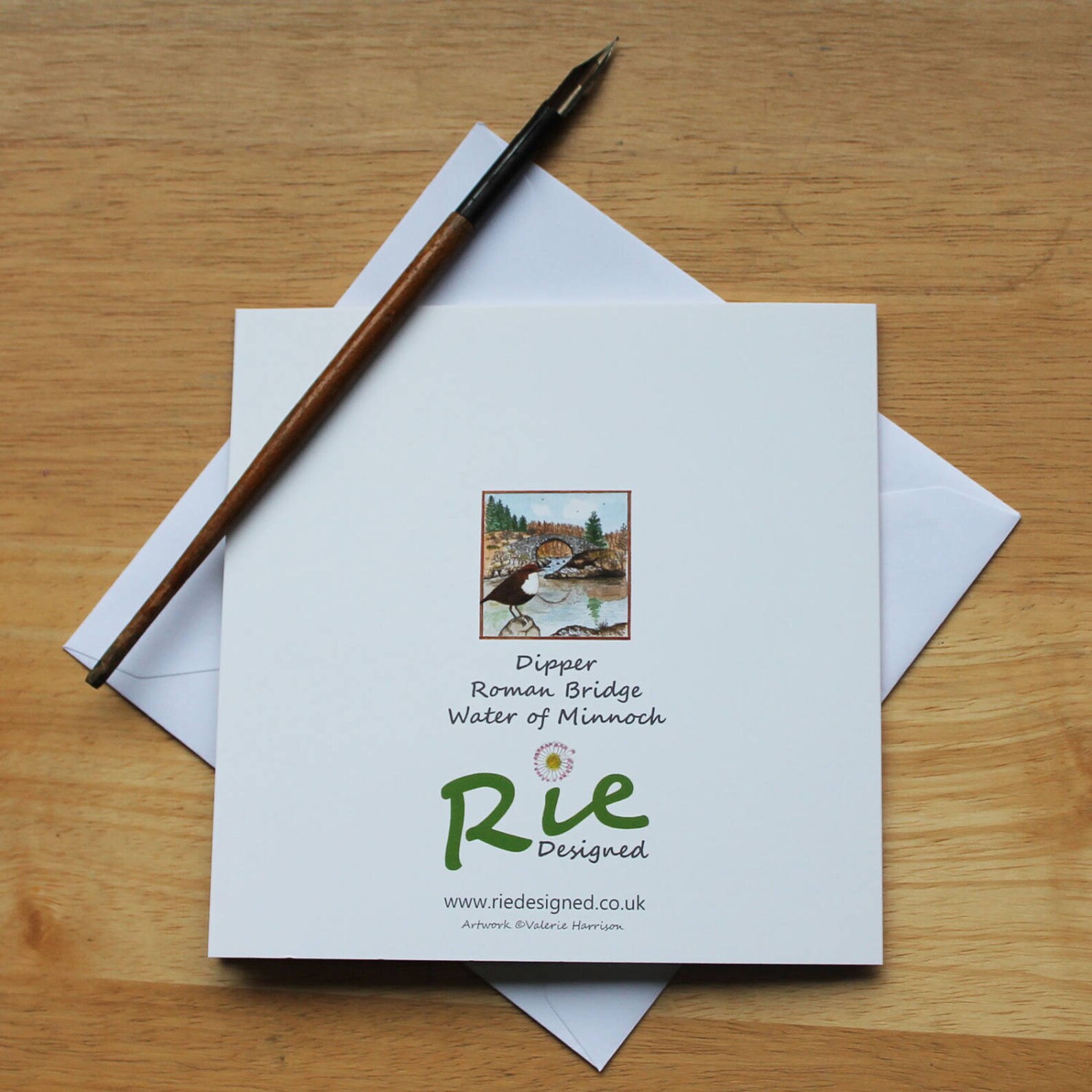 Dipper Card, Blank Square Greetings Card Featuring Bird at the Roman ...