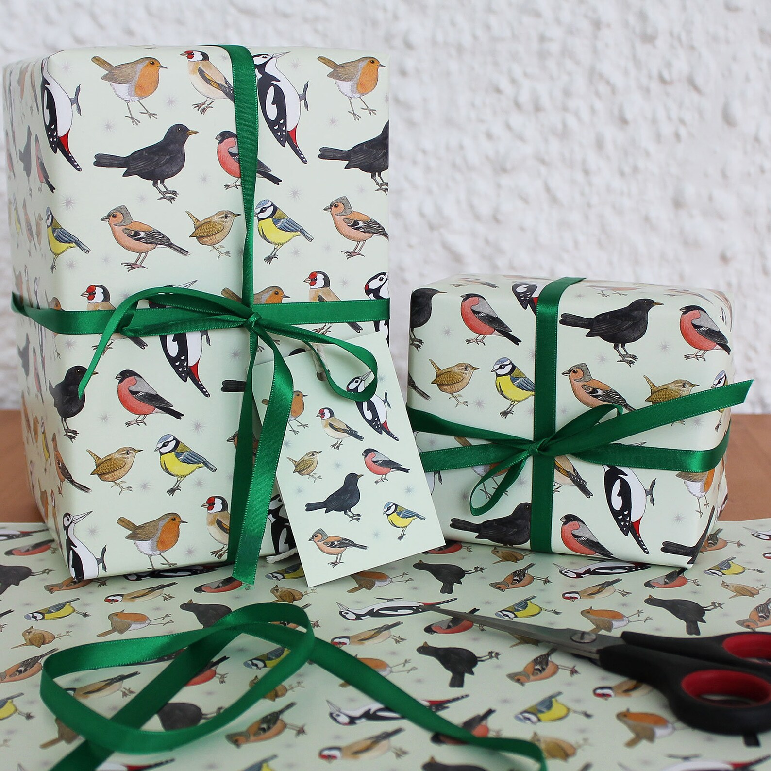 British Garden Birds Wrapping Paper Bird Bluetit Robin Wren | Etsy UK