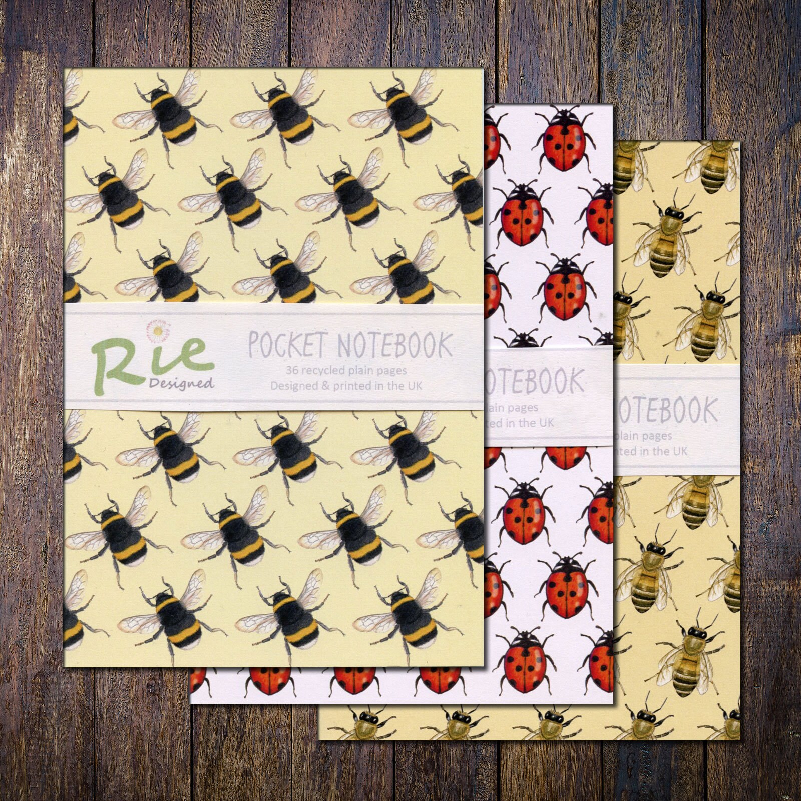 Honey Bees Notebook A6 Recycled Plain Paper Journal Jotter - Etsy UK