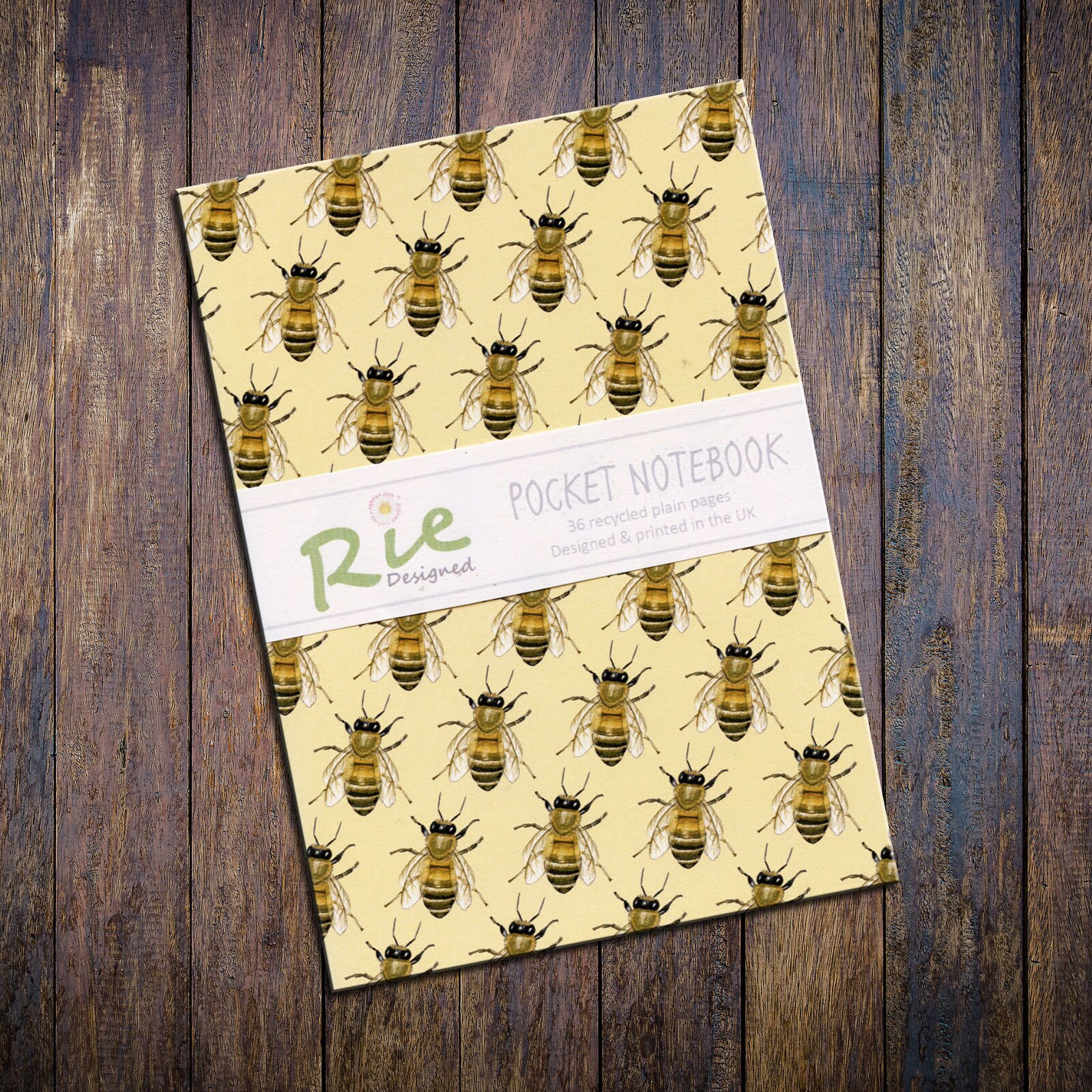 Honey Bees Notebook A6 Recycled Plain Paper Journal Jotter | Etsy UK