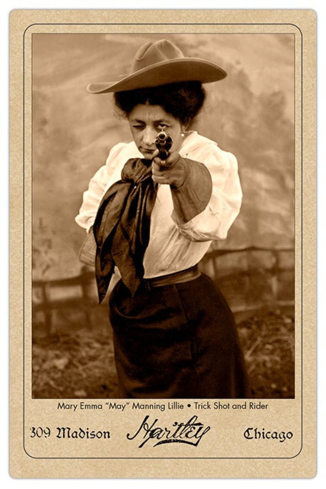 MAY MANNING (married to Pawnee Bill Lillie) Old West Trick Shot & Rider ...