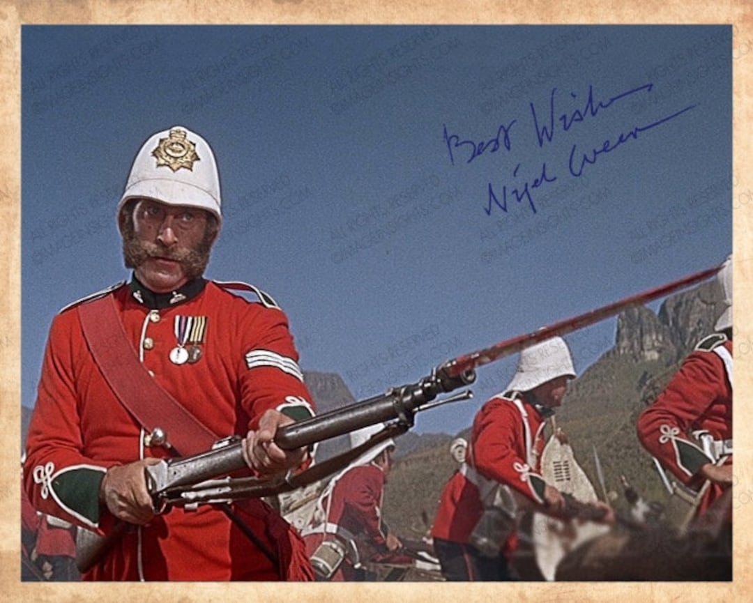 NIGEL GREEN in Zulu Screen Acting Legend 8" X 10" Restored Photograph ...