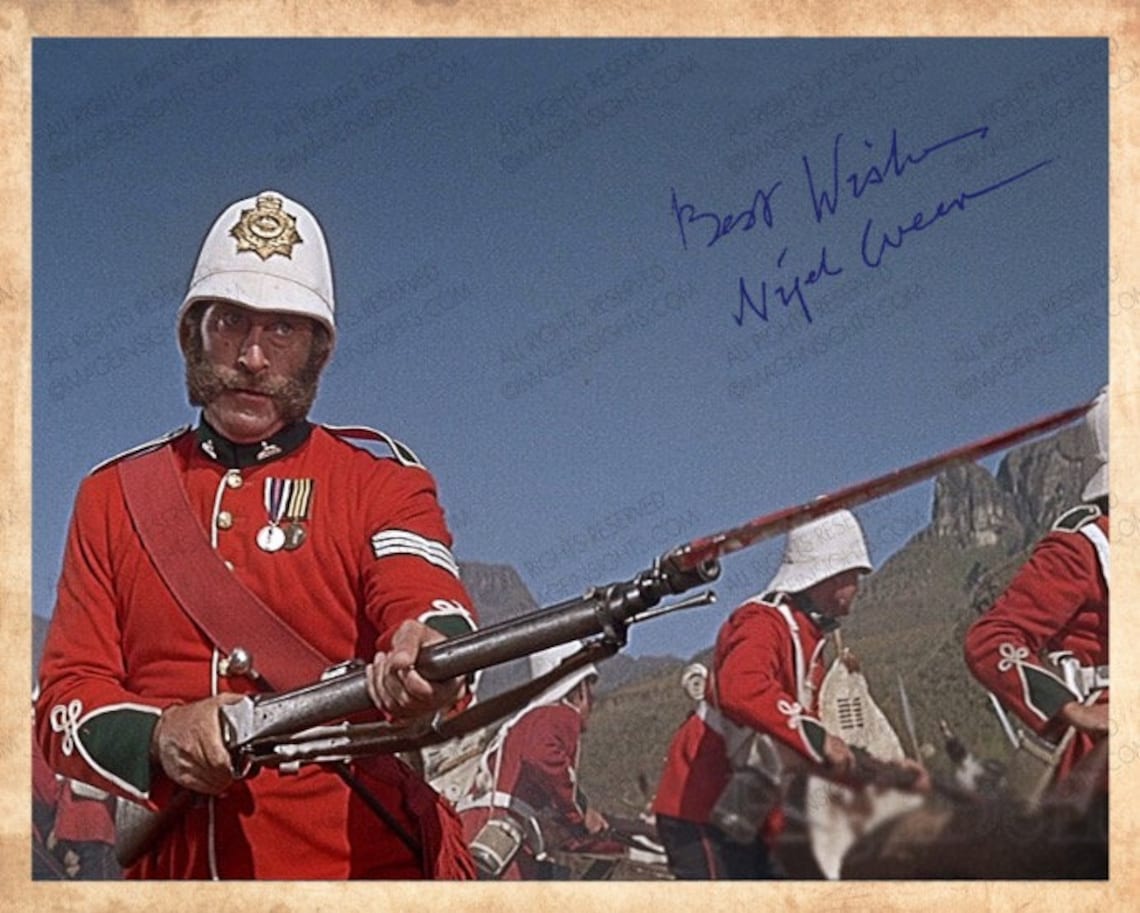 NIGEL GREEN in Zulu Screen Acting Legend 8" X 10" Restored Photograph ...