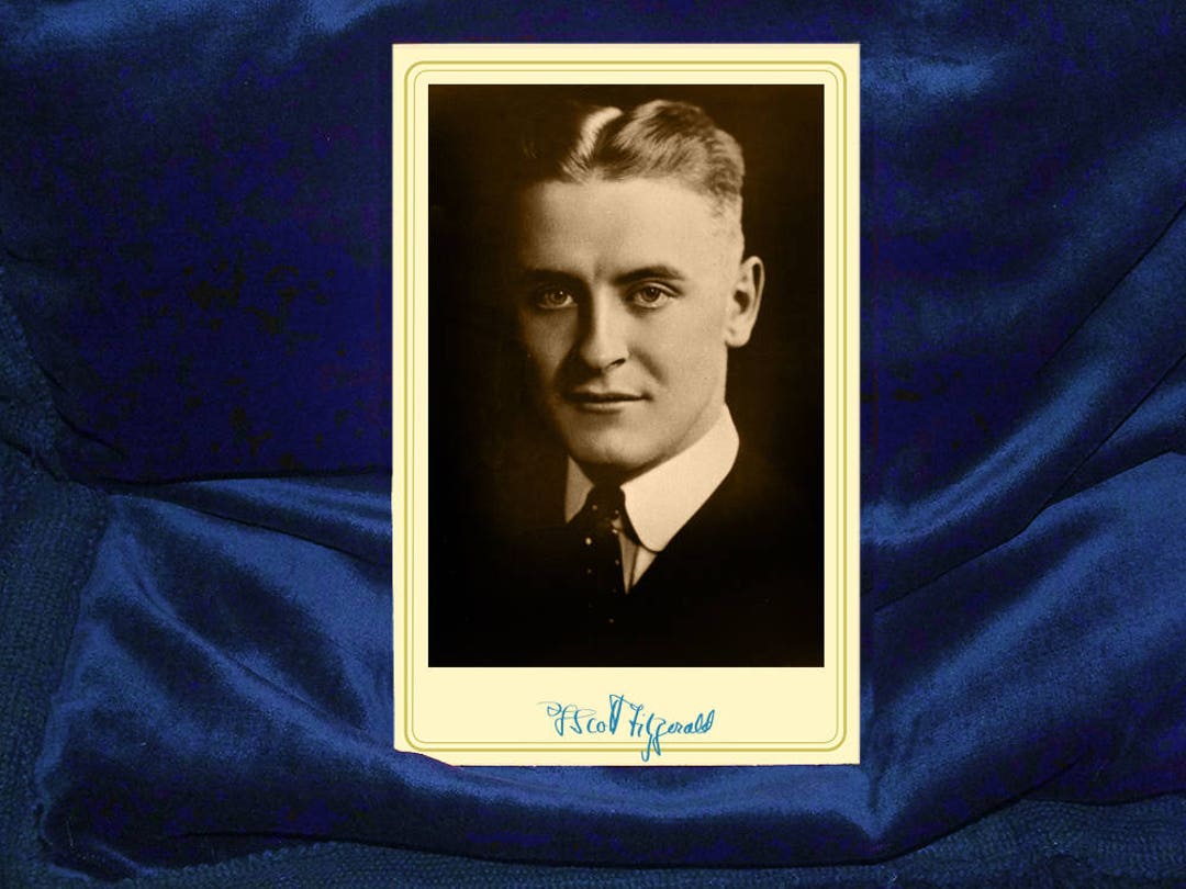 F SCOTT FITZGERALD Novelist Short Story Writer Gatsby Cabinet Card ...