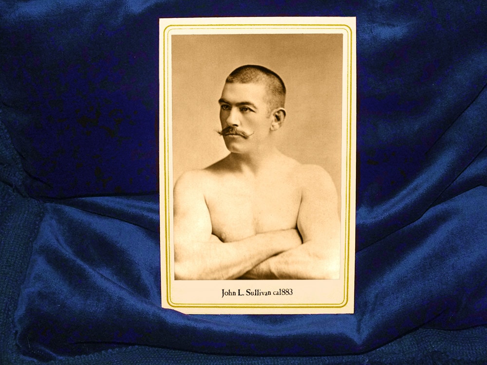 JOHN L. SULLIVAN Boxing Legend Cabinet Card Photograph Vintage ...