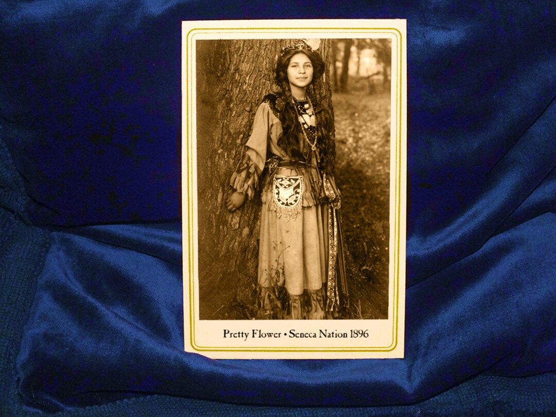 PRETTY FLOWER Seneca Tribe Native American Cabinet Card Photograph ...