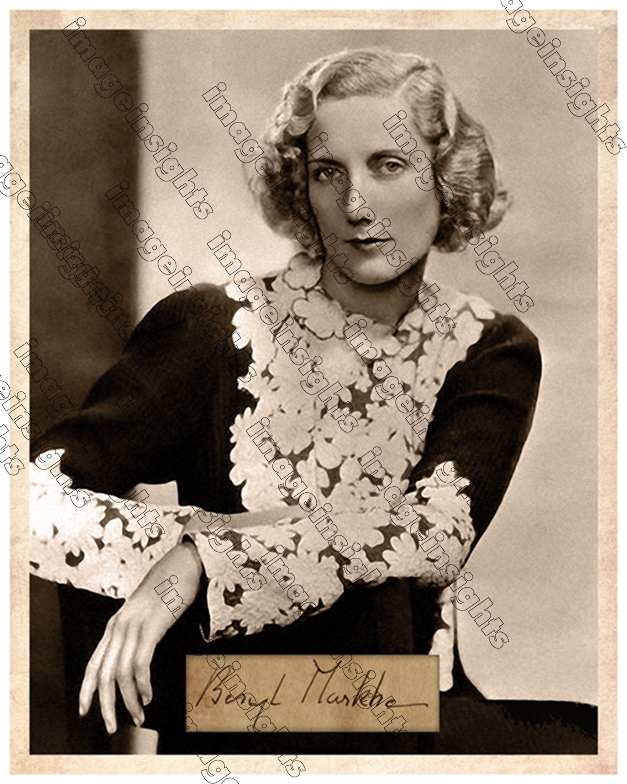 BERYL MARKHAM Aviation Pioneer Horse Trainer Feminist Author 8" X 10 ...