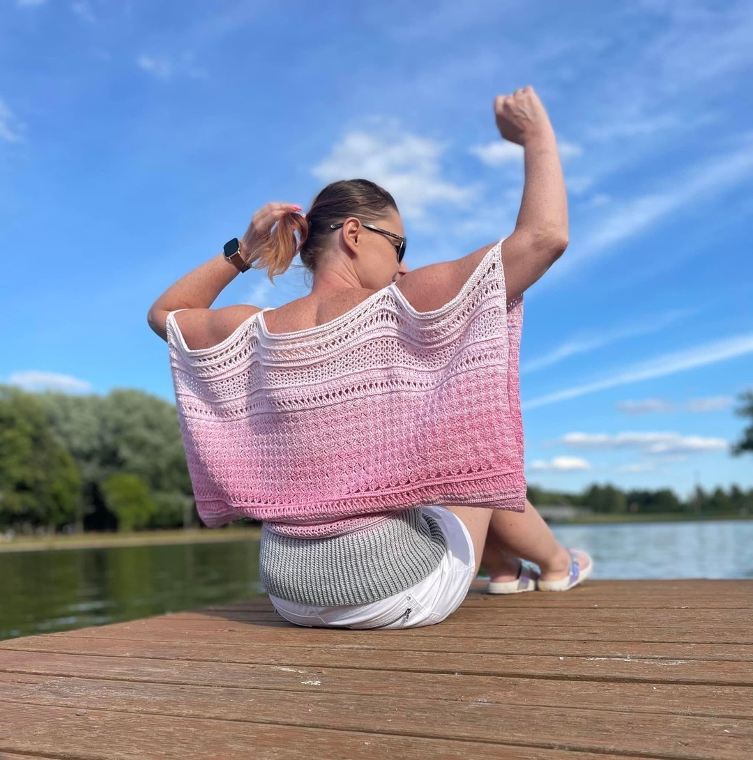 Crochet Pattern Blouse HOPE, Crochet Blouse, Szydełkowy Wzór Na Bluzkę ...