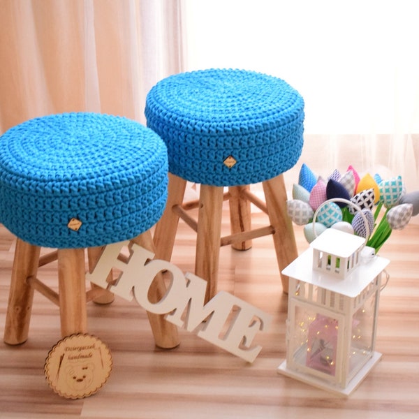 Crochet Stool Cover - Etsy Canada